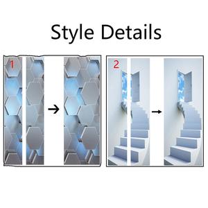 Jual Stiker Pintu 3D Dekorasi Rumah Decals Ruang Tamu Geometri Foto ...