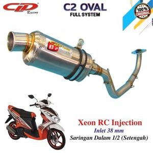 Jual Knalpot CLD Racing type C2 OVAL series XEON RC Injection Full ...