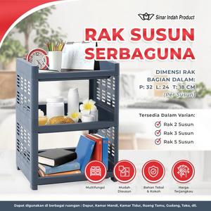 Jual Rak Susun Rak Plastik Susun Rak Serbaguna 3 susun. Dimensi 32cm x ...