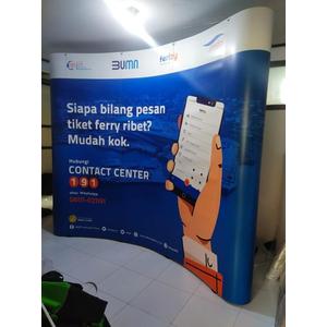 Jual Backwall backdrop pameran portable curve 3 x 3 print service ...