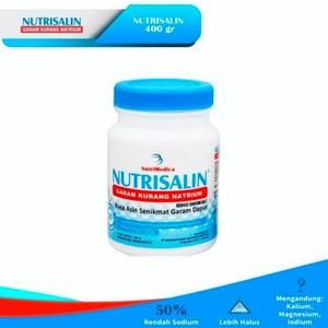 Jual NUTRISALIN 400gr GARAM DIET RENDAH NATRIUM GARAM DAPUR SEHAT F1170 ...