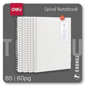 Jual Deli Spiral Notebook / Buku Spiral A5/B5 60 halaman Cover PP ...