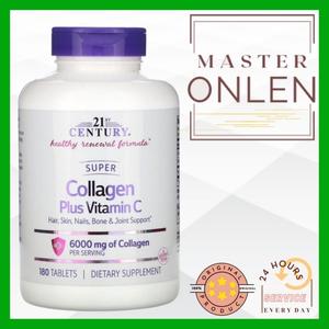 Jual Super Collagen Plus Vitamin C 21st Century 180 Tablet Hair Skin ...