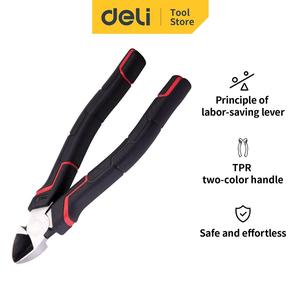 Jual Deli Premium Pliers/Tang Potong 7" Desain Warna Merah Premium ...
