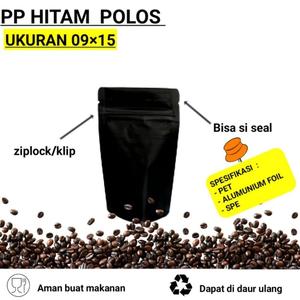 Jual STANDING POUCH HITAM 150GR 9x15 CM KEMASAN MURAH | PLASTIK KLIP ...