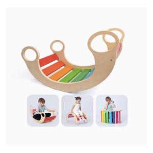 Jual Ready Children Rainbow Wooden Rocking Chair Chair Rocking Bed ...