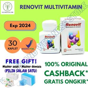 Jual RENOVIT MULTIVITAMIN BOTOL 30 KAPLET 30 TABLET 30 TAB UNTUK ...
