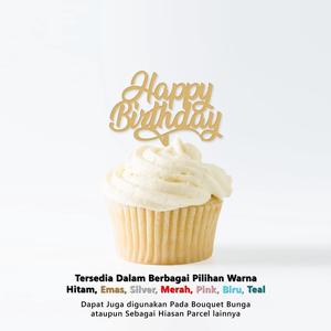 Jual Cup Cake Topper AKRILIK - HBD MINI D - Topper Kue Happy Birthday ...