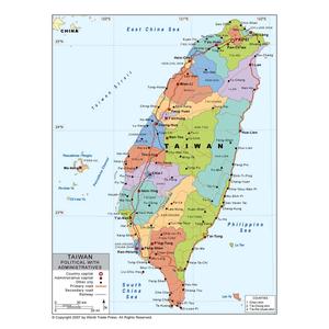 Jual Peta Taiwan ukuran besar tanpa bingkai - 90x70cm - Kab. Majalengka ...