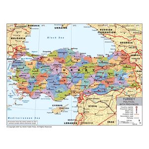 Jual Peta Turkey ukuran besar tanpa bingkai - 90x70cm - Kab. Majalengka ...