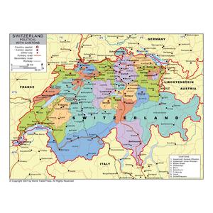 Jual Peta Switzerland ukuran besar tanpa bingkai - 90x70cm - Kab ...