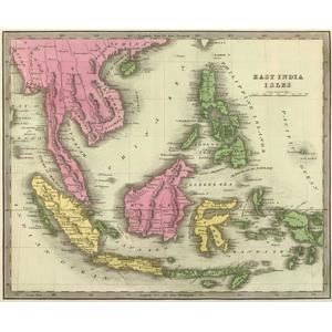 Jual Peta Kuno Indonesia Nusantara 1848 East India Isles - packing ...