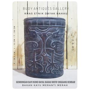 Jual Gendongan Bayi Kuno Dayak Bahau Motif Enggang Kembar Kayu Meranti ...
