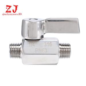 Jual Ball Valve Stainless 316-1/4inch Npt Drat Male Ball Valve Mini ...
