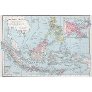 Jual Peta Kuno Indonesia Nusantara 1948 East India Islands - 90x135cm ...