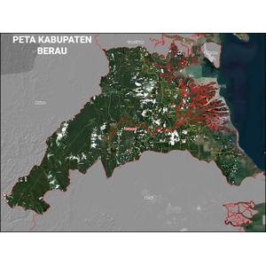 Jual Peta Kabupaten Bulungan Satelit Kecamatan Dan Kelurahan - packing ...