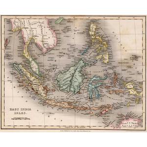 Jual Peta Kuno Indonesia Nusantara 1832 East India Isles - packing ...