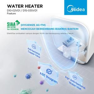 Jual Midea Water Heater D10-02Vd1 Pemanas Air Listrik 10Liter - Jakarta Utara - Planetpedia ...