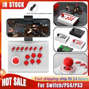 Jual Potable Arcade Joystick 3 Connection Modes Arcade Stick Controller ...