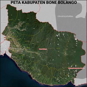 Jual Peta Kabupaten Bone Bolango Satelit Kecamatan Dan Kelurahan - 90x90cm - Kab. Majalengka ...