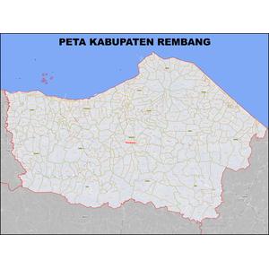 Jual Peta Kabupaten Rembang Kecamatan dan Kelurahan - packing paralon ...