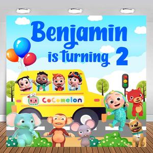 Jual Cocomelon Bus Backdrop Banner Flexi Birthday Spanduk Hiasan ...