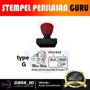 Jual PROMO Stempel Nilai Guru Custom Gambar Poto Sendiri / Penilaian ...
