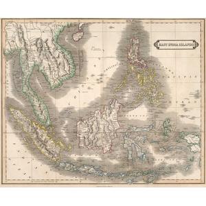 Jual Peta Kuno Indonesia Nusantara 1841 East India Islands - packing ...