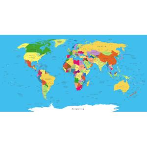 Jual Peta Dunia Dinding Ukuran Besar world maps 042 - 125x195cm - Kab ...