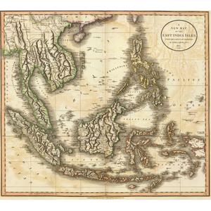 Jual Peta Kuno Indonesia Nusantara 1801 East India Isles - packing ...