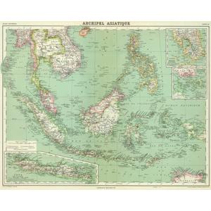 Jual Peta Kuno Indonesia Nusantara 1930 Archipel Asiatique - packing ...