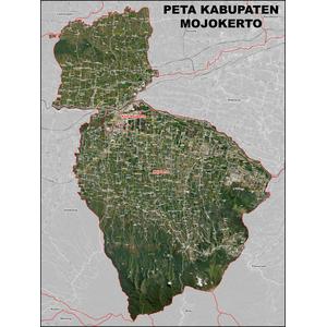 Jual Peta Kabupaten Mojokerto Satelit Kecamatan Dan Kelurahan - packing ...