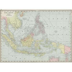 Jual Peta Kuno Indonesia Nusantara 1889 East Indies - packing paralon ...