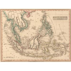 Jual Peta Kuno Indonesia Nusantara 1808 East India Isles - packing ...