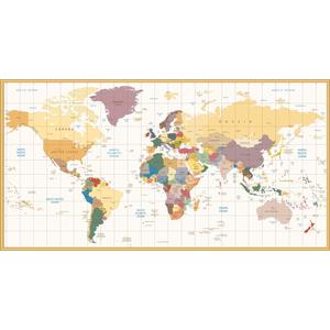 Jual Peta Dunia Dinding Ukuran Besar world maps 049 - 90x185cm - Kab ...