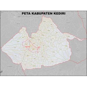 Jual Peta Kabupaten Kediri Kecamatan Dan Kelurahan - packing paralon ...