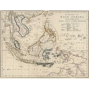 Jual Peta Kuno Indonesia Nusantara 1818 Islands of the East Indies ...