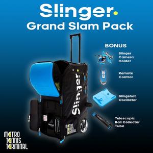 Jual DISC! Slinger Bag T-One Launcher Grand Slam Pack Tennis Machine ...