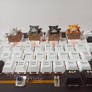 Jual Custom Cartoon Anime Cat Keycap Bottom Backlit Keycaps Gift ...