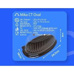 Jual 10 pcs mika cake oval mika tempat kue puding mika plastik coklat ...