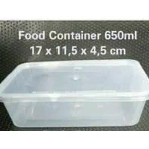 Jual Box Plastik Bening 650ml/ Kotak Makan Plastik/ Food Containerw ...