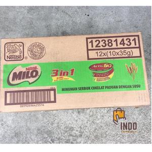 Jual susu milo 3 in 1 sachet isi 120 x 35g Susu Milo 3in1 dus karton ...