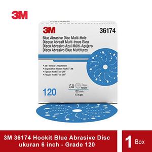 Jual 3M 36174 Blue Abrasive Disc Amplas Bulat Tempel 6 in Grade 120 - 1 ...
