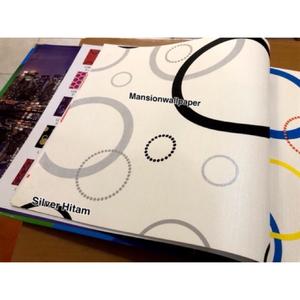 Jual Wallpaper Dinding Modern Bulat Lingkaran Minimalis Putih Hitam ...