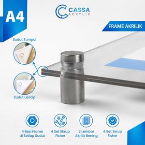 Jual B6C Frame / Bingkai / Display Poster / Mading Akrilik Ukuran A4 ...
