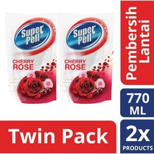 Jual Super Pell Pembersih Lantai Cherry Rose 770 ml Twinpack (',') - Kab. Sidoarjo ...