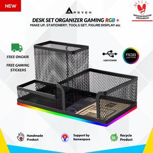 Jual Stand Rak Desk Gaming Organizer RGB/Alat Tulis Desk Stationary DIY ...