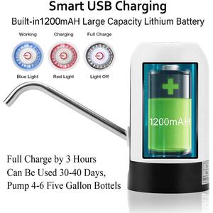Jual USB Charging Water Bottle Pump Automatic Electric Water Dispenser ...