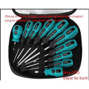 Jual Obeng isi 10 pcs dengan ujung obeng beda beda magnet yang kuat ...