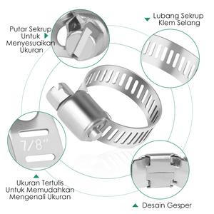 Jual Klem selang / hose clamp / klem selang gas / selang air 7/8'' UTU ...